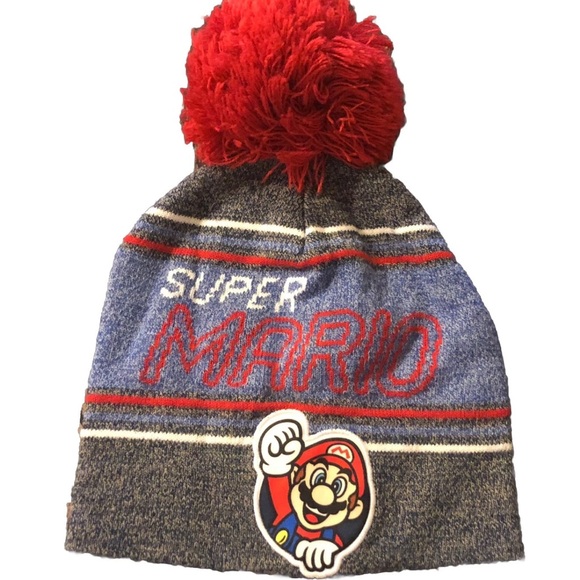Nintendo | Accessories | Nintendo Super Mario Youth Knit Beanie Hat ...
